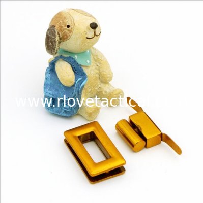 Custom Fashion Zinc Alloy Handbag Hardware Square Metal Bag Twist Turn Lock