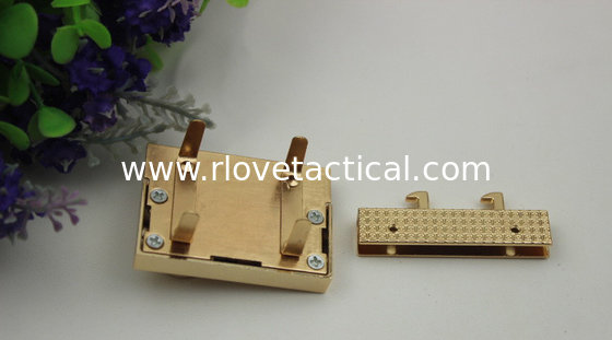 Top quality light gold handbag zinc alloy turn locks and hardware for lady sling leather bag