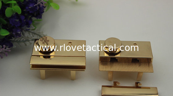 Top quality light gold handbag zinc alloy turn locks and hardware for lady sling leather bag