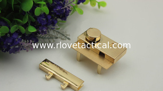 Top quality light gold handbag zinc alloy turn locks and hardware for lady sling leather bag