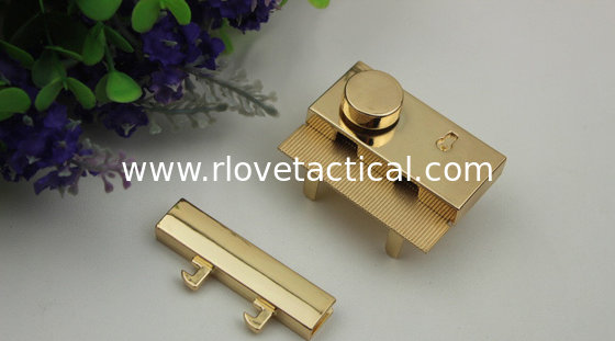 Top quality light gold handbag zinc alloy turn locks and hardware for lady sling leather bag