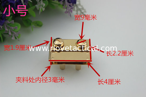 New designs metal zinc alloy pu leather purse turn lock with nickel free
