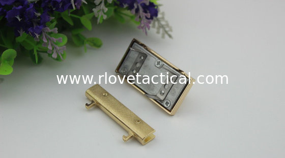 New designs metal zinc alloy pu leather purse turn lock with nickel free