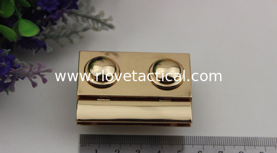 Multiple gold finish zinc alloy metal rectangle handbag lock for leather