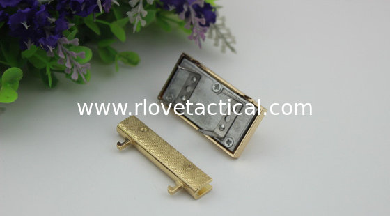Hot Sale Durable Nickel Color Metal Press Lock Clasp Purse Closure Squeeze Turn Lock