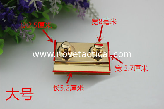 Hot Sale Durable Nickel Color Metal Press Lock Clasp Purse Closure Squeeze Turn Lock