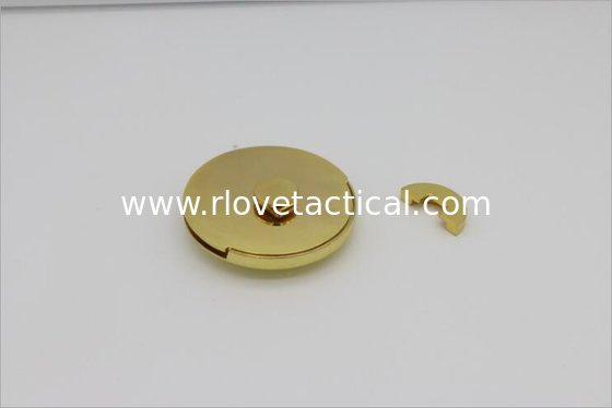 High end shiny gold quality zinc alloy round ring clip turn lock for handbag