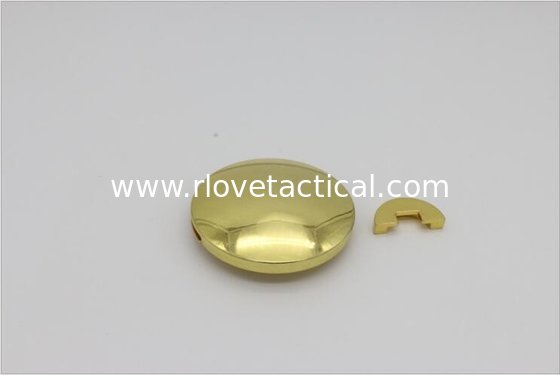 High end shiny gold quality zinc alloy round ring clip turn lock for handbag