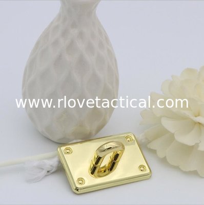 2019 China Handbag Metal Accessories Light Gold Rectangle Clip Turn Lock For Wholesale