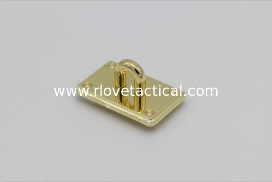 2019 China Handbag Metal Accessories Light Gold Rectangle Clip Turn Lock For Wholesale