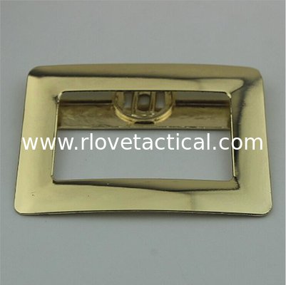 Custom shiny gold zinc alloy rectangle magnetic button lock for handbags