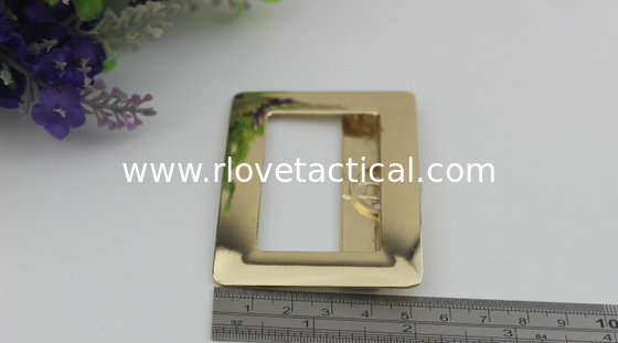 Custom shiny gold zinc alloy rectangle magnetic button lock for handbags