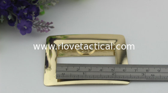 Custom shiny gold zinc alloy rectangle magnetic button lock for handbags