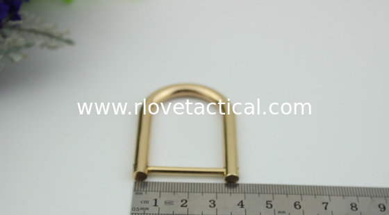 Light gold zinc alloy square metal shiny brand handbag clip lock