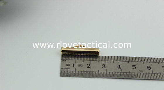 Light gold zinc alloy square metal shiny brand handbag clip lock