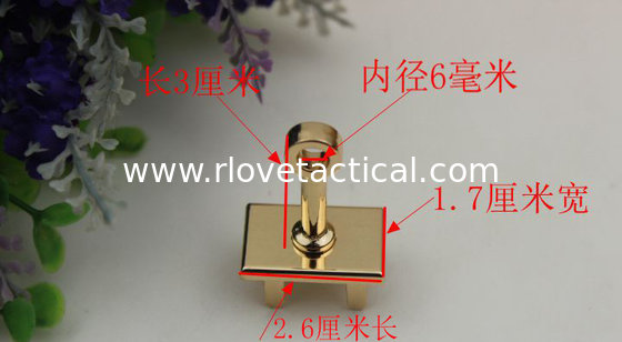 Handbag metal accessories  multi-color rectangle hardware clip lock with hanging plating