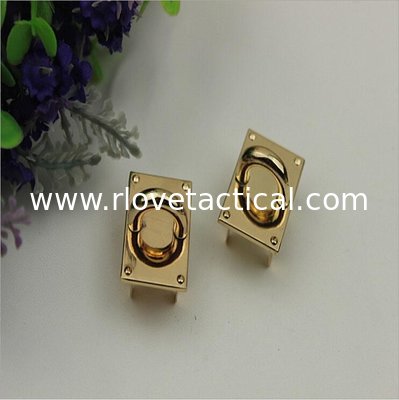 Good quality light gold decoration fitting handbag  lock bottom parts for leather