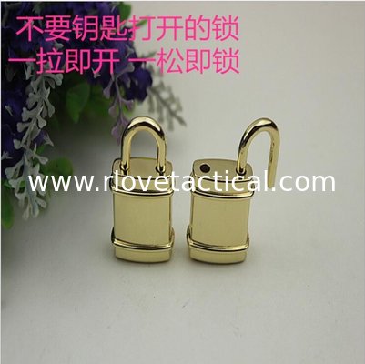 Hot Sale Fake Decorative Gold Metal Handbag Lock Without Keys