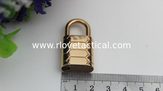 High Quality Light Gold Metal Bag Padlock Decorative Lock Without Keys