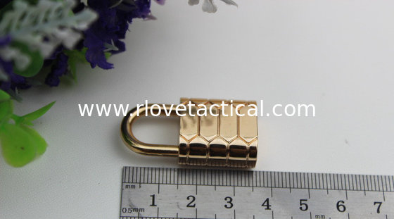 High Quality Light Gold Metal Bag Padlock Decorative Lock Without Keys