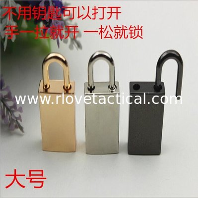 Handbag hardware accessories 3 color without keys decoration Padlcok for purse
