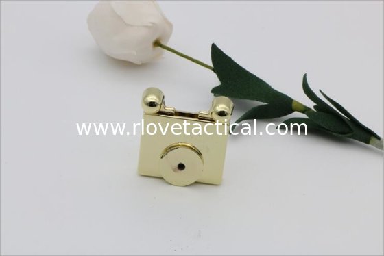 Nickel Free Light Gold Bag Accessories Metal leather bag lock push locks for handbags