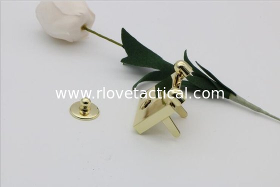 Nickel Free Light Gold Bag Accessories Metal leather bag lock push locks for handbags