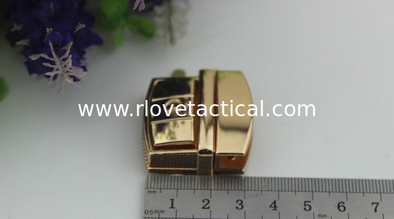 Customized design light gold bag hardware metal briefcase push button locks