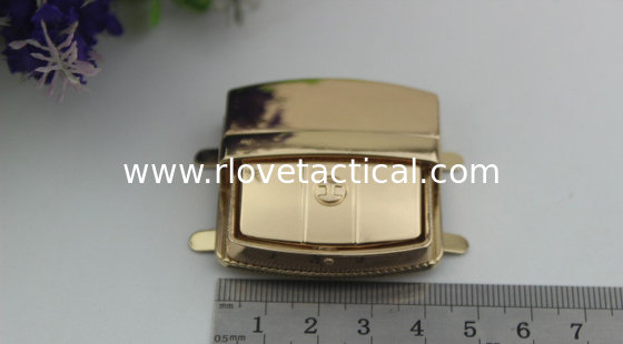 Customized design light gold bag hardware metal briefcase push button locks