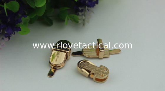 Women Handbag accessories Gunmetal Color Metal Twist Lock Duck Tongue Button Lock