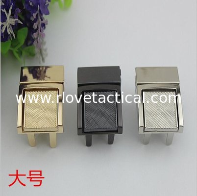 Bag hardware zinc alloy gold metal press locks for laptop bags