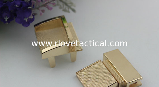 Bag hardware zinc alloy gold metal press locks for laptop bags