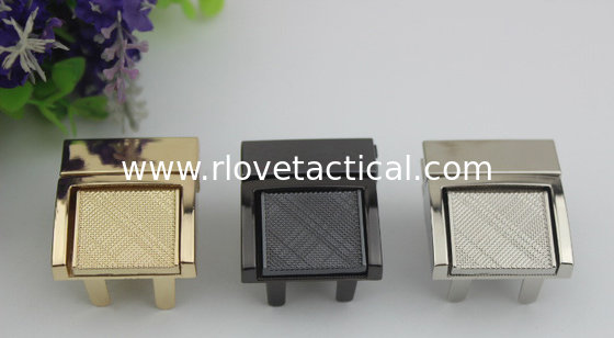 Bag hardware zinc alloy gold metal press locks for laptop bags