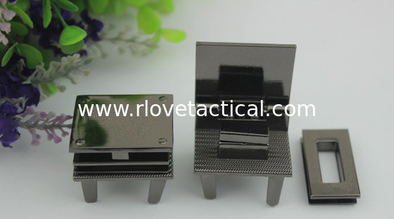 Guangdong Supplier Custom Gold & Gunmetal Color Metal Bag Accessories Twist Lock