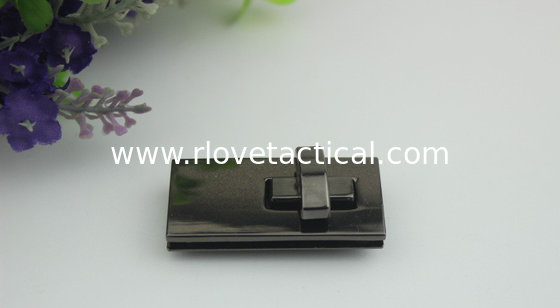 Fancy simple design gold & gunmetal color zinc alloy fittings metal twist turn lock for handbag
