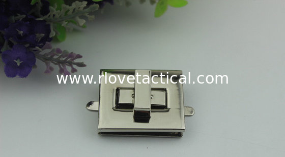 Factory Price Nickle Free Plating Gold Zinc Alloy Rectangle Metal Twist Turn Lock For Handbags