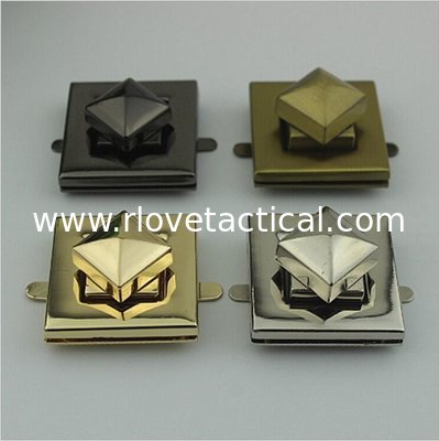 Newest Bag hardware zinc alloy 4 colors square handbag twist locks