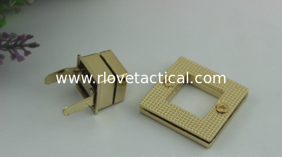 Newest Bag hardware zinc alloy 4 colors square handbag twist locks