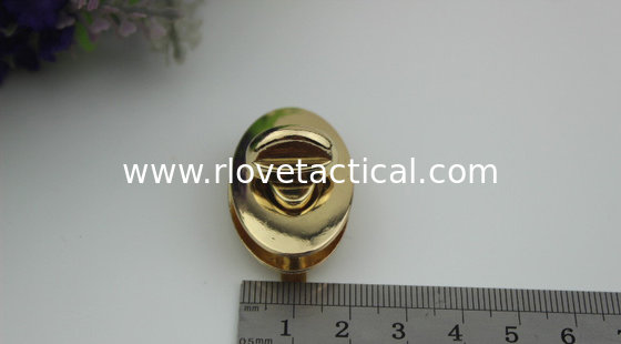 Shiny gold bag hardware fittings fashion zinc alloy twist turn lock for purse