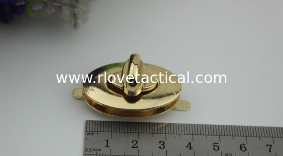 Shiny gold bag hardware fittings fashion zinc alloy twist turn lock for purse