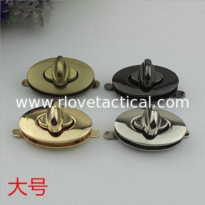 Shiny gold bag hardware fittings fashion zinc alloy twist turn lock for purse
