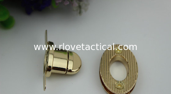 Shiny gold bag hardware fittings fashion zinc alloy twist turn lock for purse