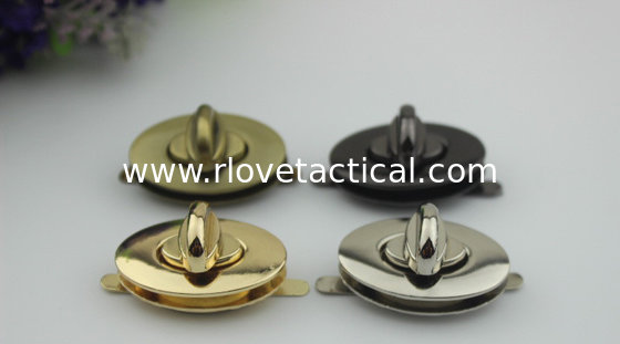 Shiny gold bag hardware fittings fashion zinc alloy twist turn lock for purse