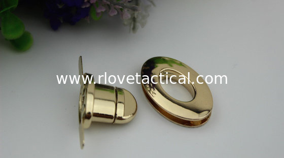 Shiny gold bag hardware fittings fashion zinc alloy twist turn lock for purse