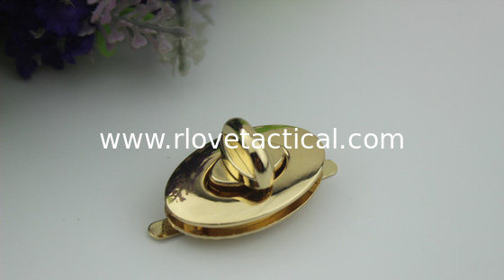 Shiny gold bag hardware fittings fashion zinc alloy twist turn lock for purse