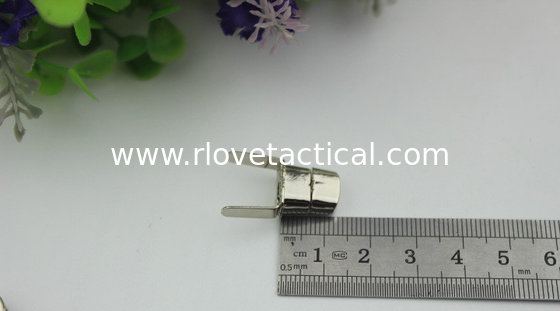 China handbag hardware silver color oval shape small twist turn lock