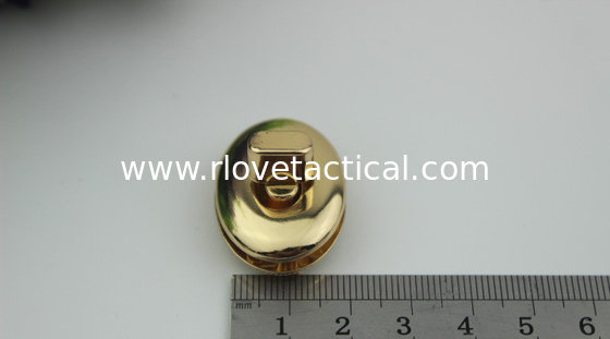 High quality small oval shape metal handbag accessories gold twist turn lock