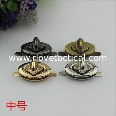 Manufacture zinc Alloy handbag hardware wholesale free sample medium oval turn lock
