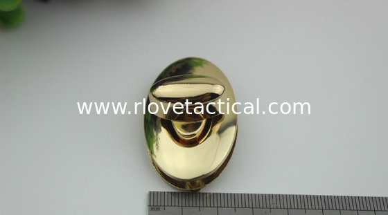 Wholesale Bigger Oval Shape Bag Accessory Hardware Silver Color Twist Turn Lock For Handbag