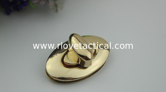 Wholesale Bigger Oval Shape Bag Accessory Hardware Silver Color Twist Turn Lock For Handbag